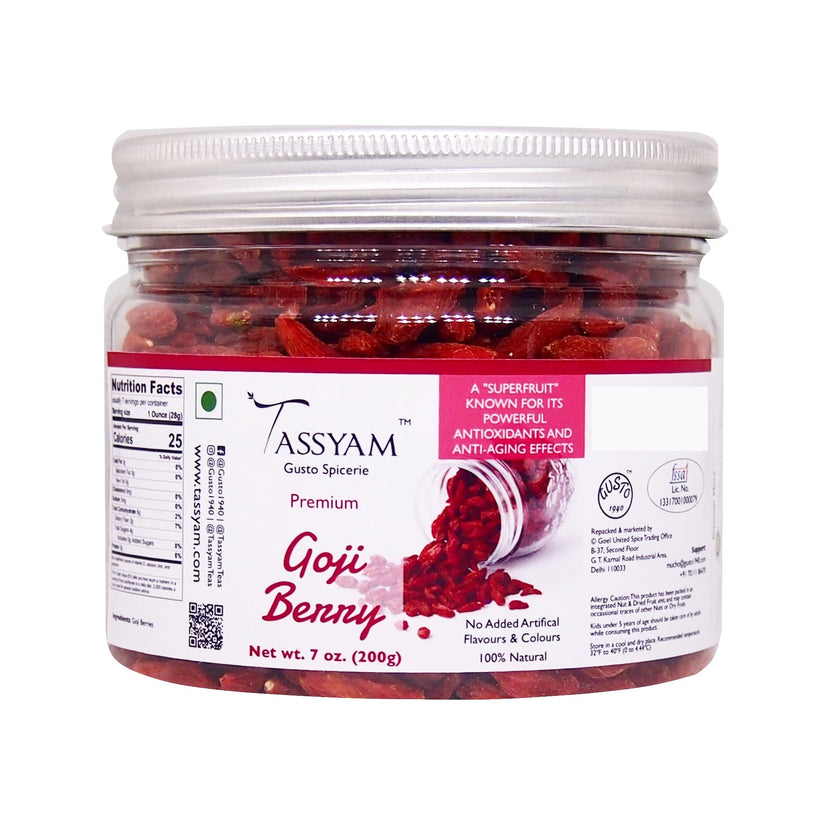 Goji Berry 200g Jar – Tassyam Organics