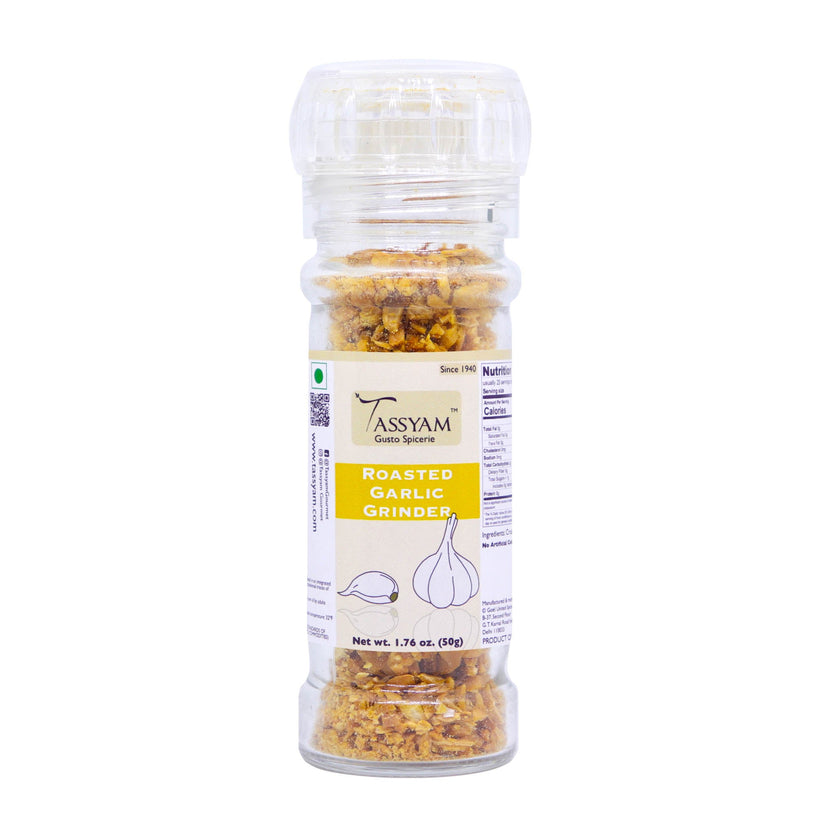 Roasted Garlic Pods 50g Grinder Bottle – Tassyam Organics